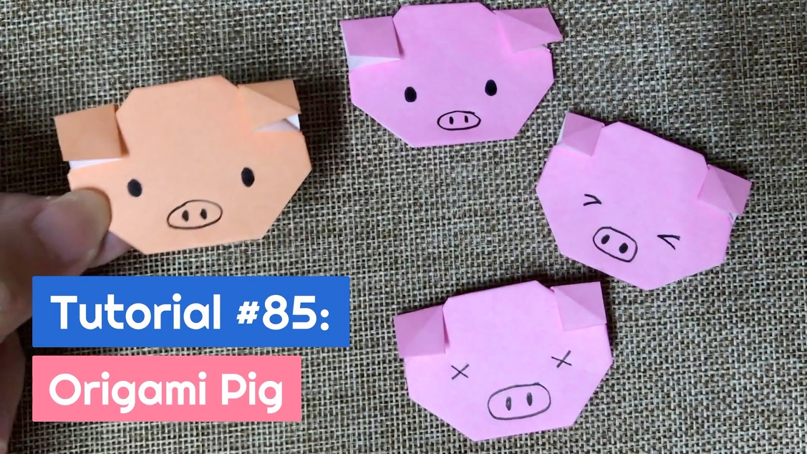 Tutorial #85: Origami Pig | The Idea King