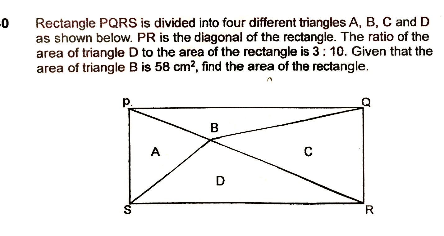Chang's Math blog: P5 Area of triangle, rectangle (fr Clara T)