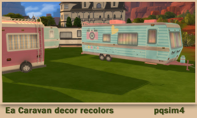 Ea Caravan decor recolor. Sims 4 Custom Content.