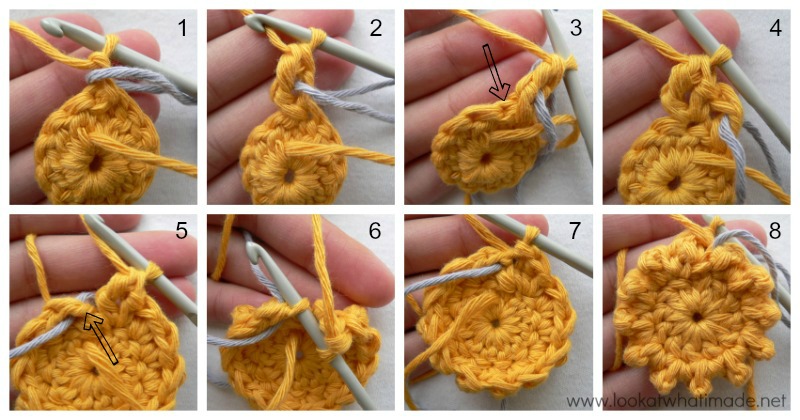 Tina's handicraft : Crocodile Flower Crochet Square Pattern