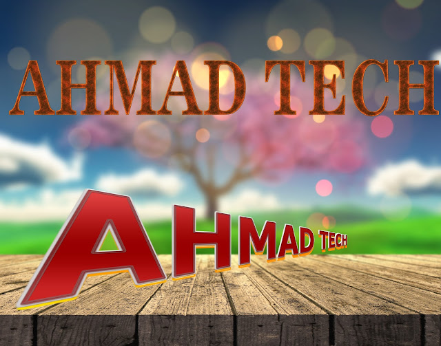 Ahmad Tech 3D Logo with 3D background ~ Ahmad Tech
