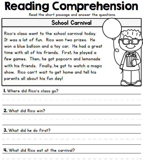 My bilingual talent: READING COMPREHENSION 4° AND 5°