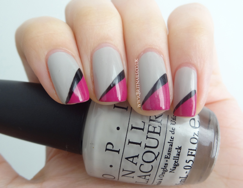 Simple Diagonal Tips | Brit Nails