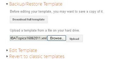 How to install/apply/change XML template on new blogger interface