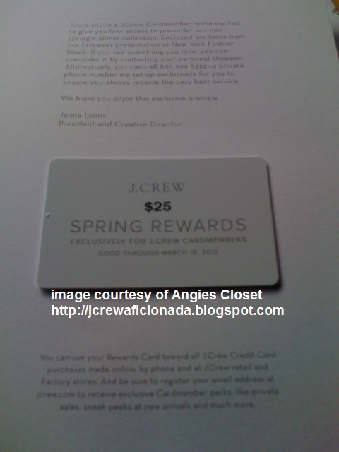 J.Crew Aficionada: You Got Mail... Spring Rewards Cards are Here!