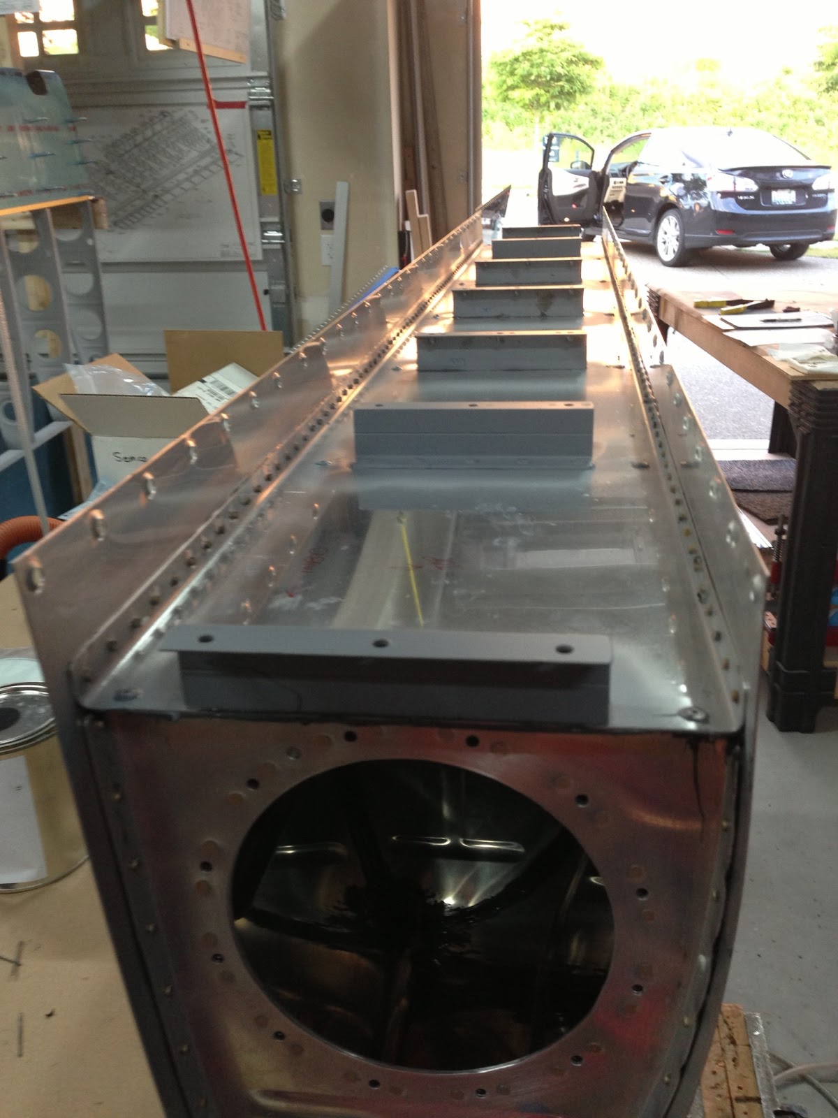 Darin's RV Blog: Left fuel tank rear baffle