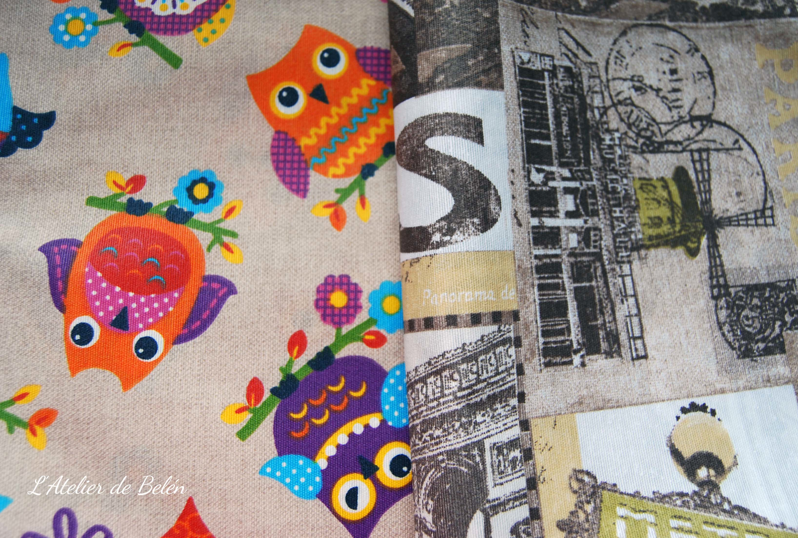 Atelier de Belén: Bolsa compra tela plastificada