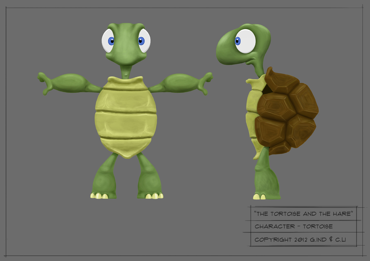 Geoff Ind Animation: Tortoise Character design and Digital Painting