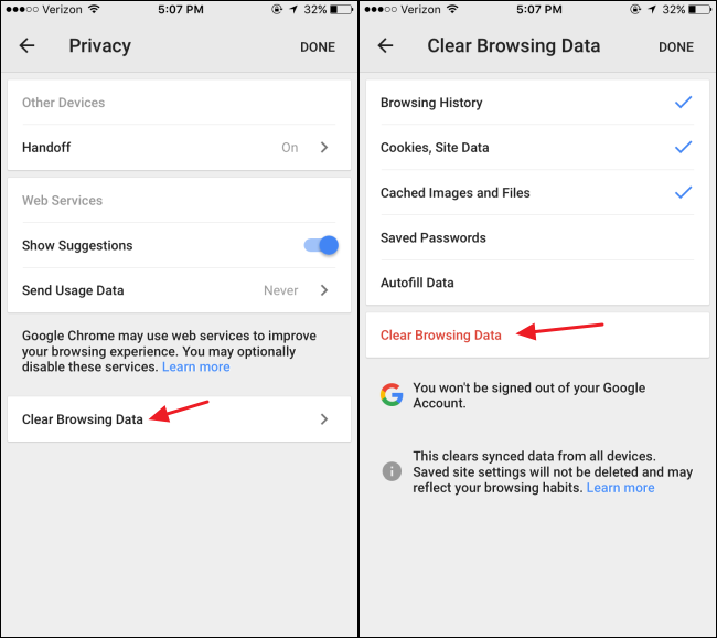 How to Clear the Browsing History