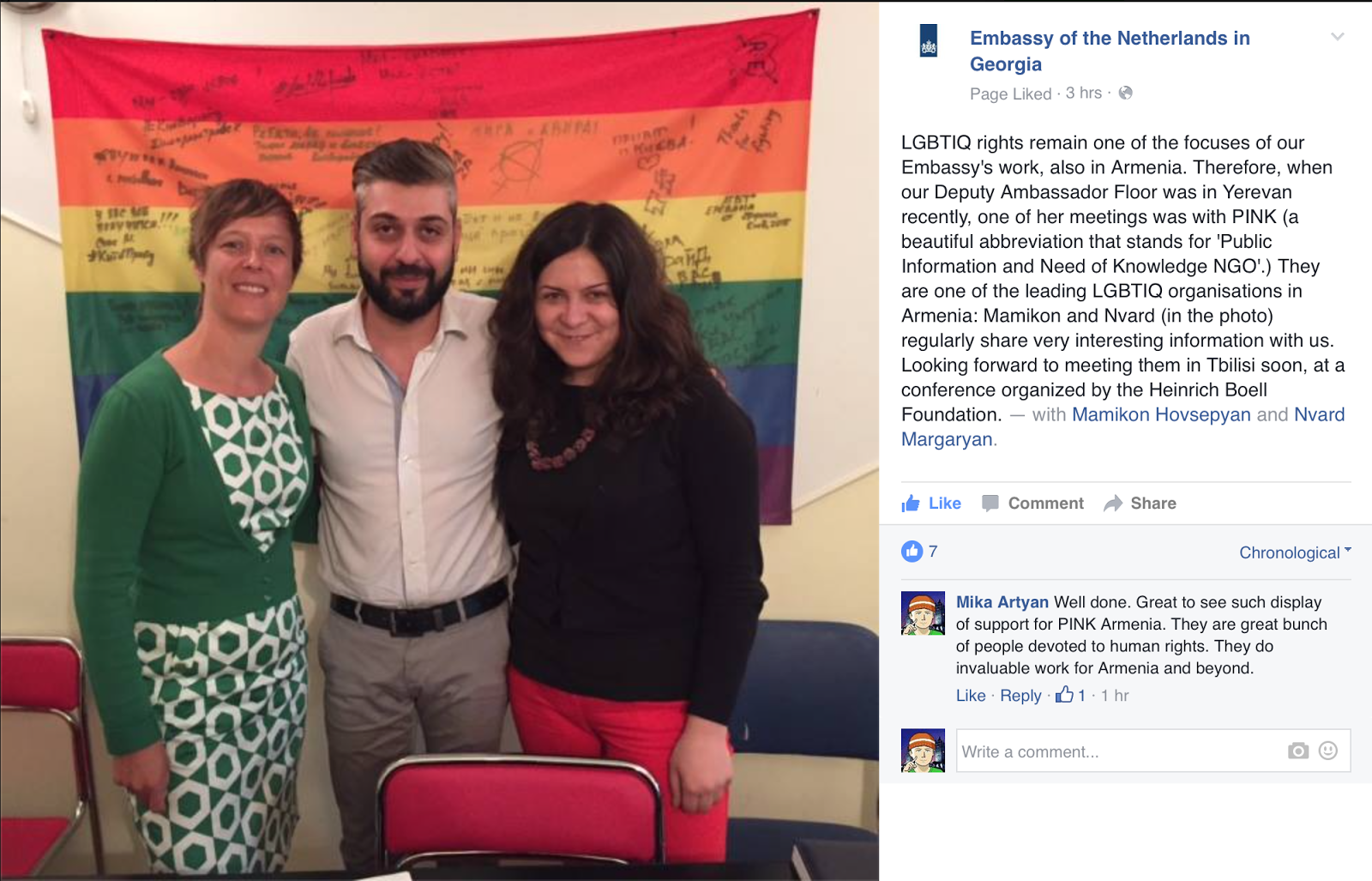 Unzipped: Gay Armenia: The Embassy of the Netherlands in Georgia in ...