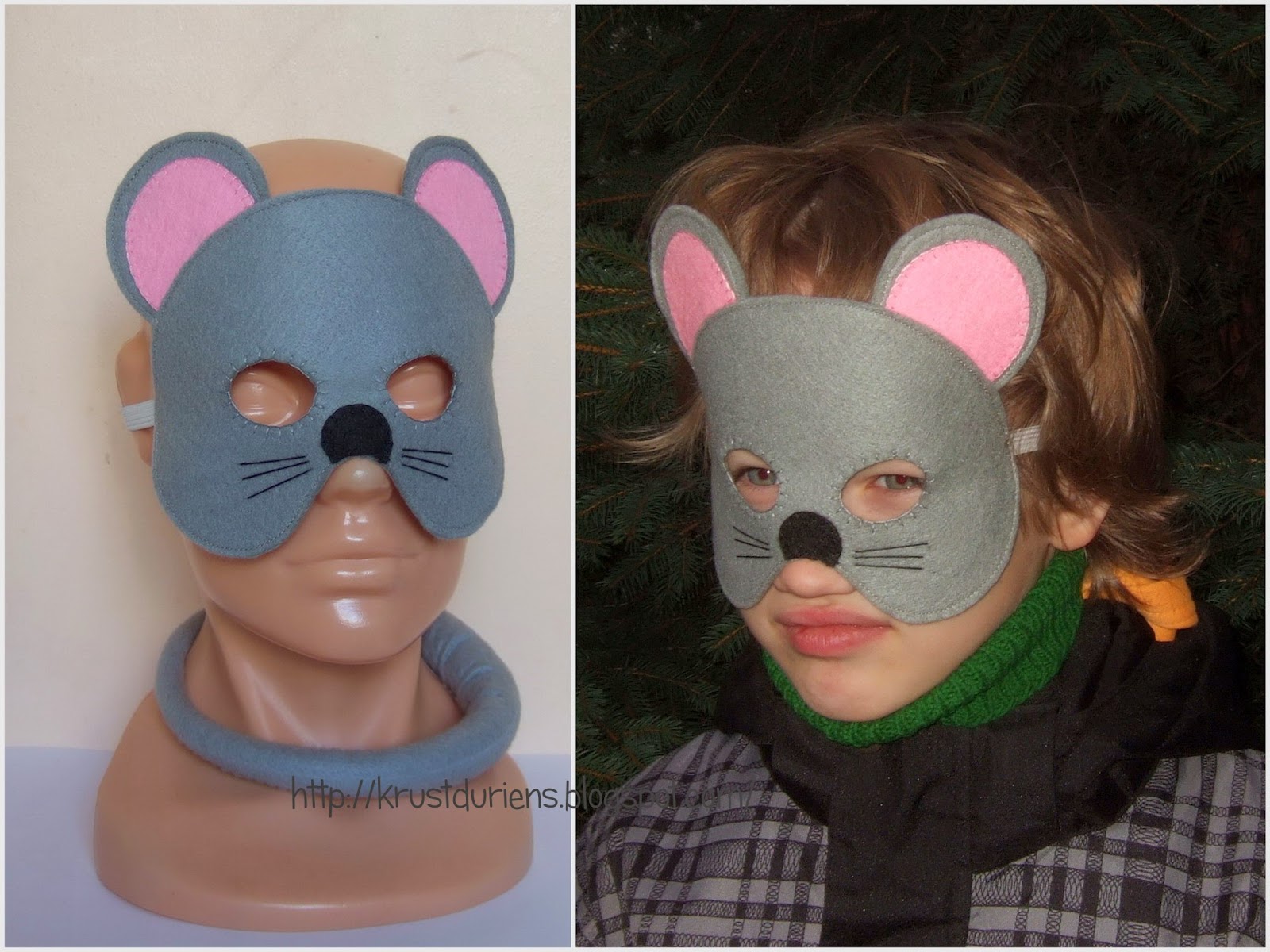 Rokdarbu vācelīte: Jaunas maskas: pele, kaķis, lapsa un zaķis