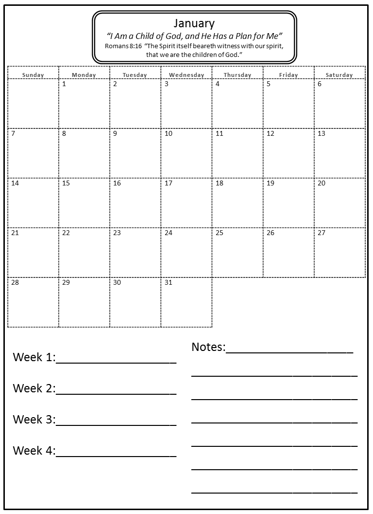 Smiths On the Coast: 2018 LDS Primary Planning Pages, Christmas ...