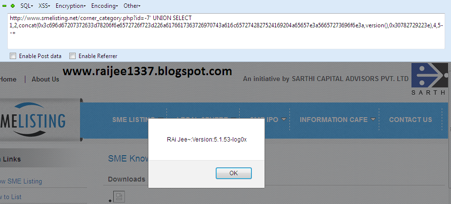 XSS with SQL Injection - Welcome To RAi Jee Official Blog