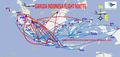 latin aviation: Garuda Indonesia routes map
