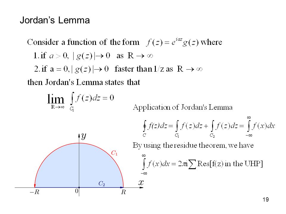 Scienza e Musica: ANALISI COMPLESSA: LEMMA DI JORDAN E LEMMI MINORI