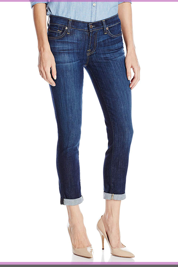 women's denim skinny crop jeans