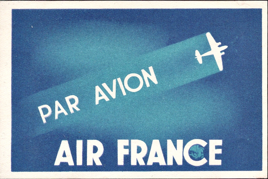 International Airmail And Priority Mail Labels: France: Air France ...