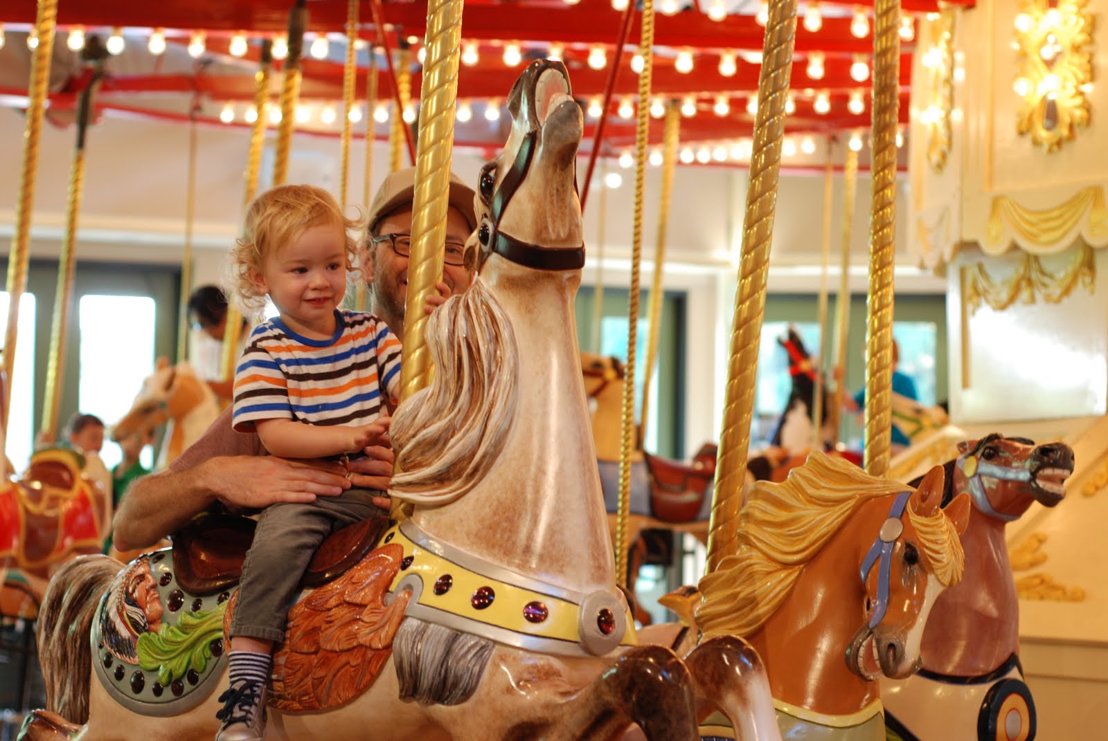 here we grow: First carousel ride!