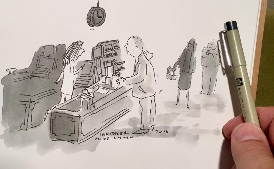 Mike Lynch Cartoons: Inktober 2016: Another Dozen Sketches