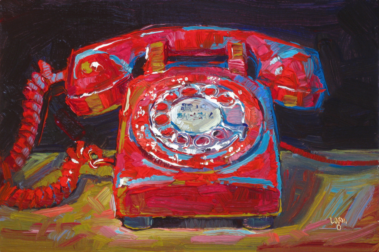 Raymond Logan's Latest Work: Rotary Telephone Red