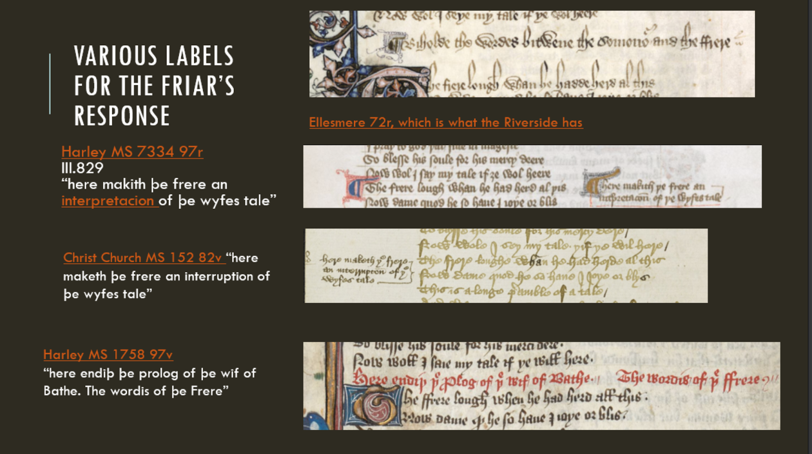 In the Middle: Teaching the Canterbury Tales with online manuscripts ...