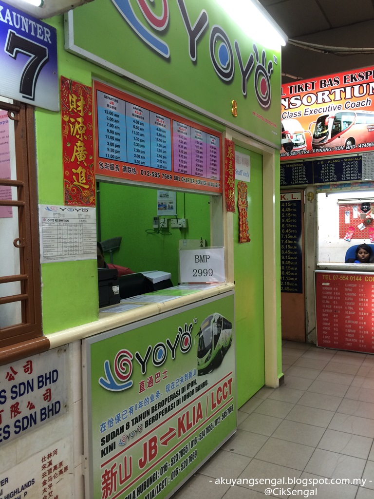 YOYO Express Bus from JB to KLIA/KLIA2 ~ Aku Yang Sengal