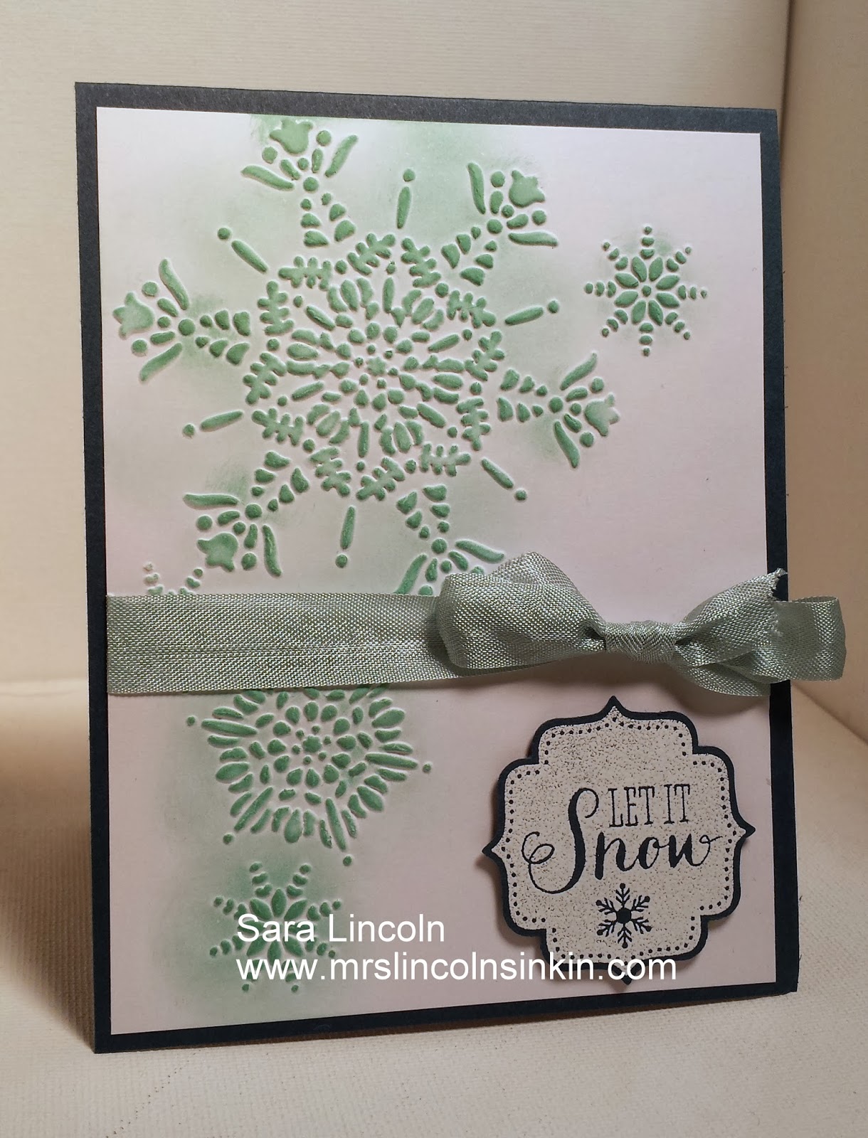 Mrs. Lincoln's Inkin: Let It Snow with Northern Flurry Embossing Folder