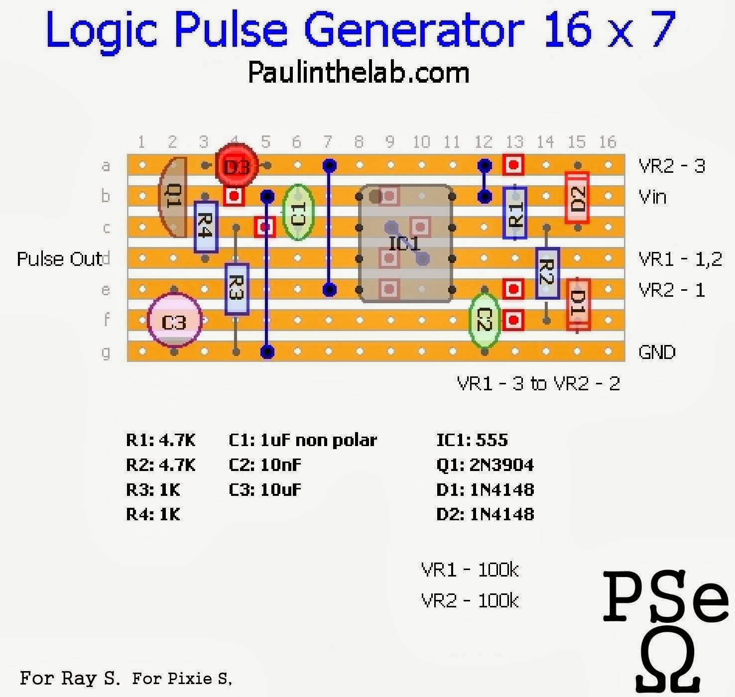 Paul In The Lab: Logic Pulse Generator - Logic Pulser Stripboard ...