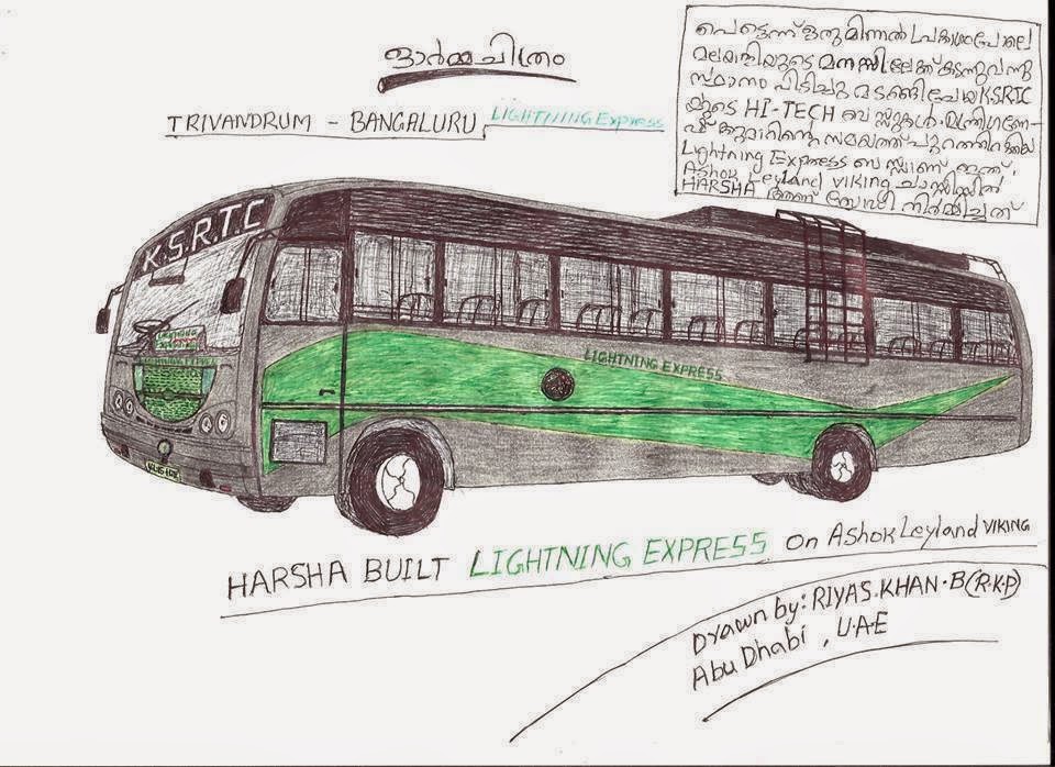 ksrtc bus pic drawn by fans of ksrtc - KSRTC TEAM KCK