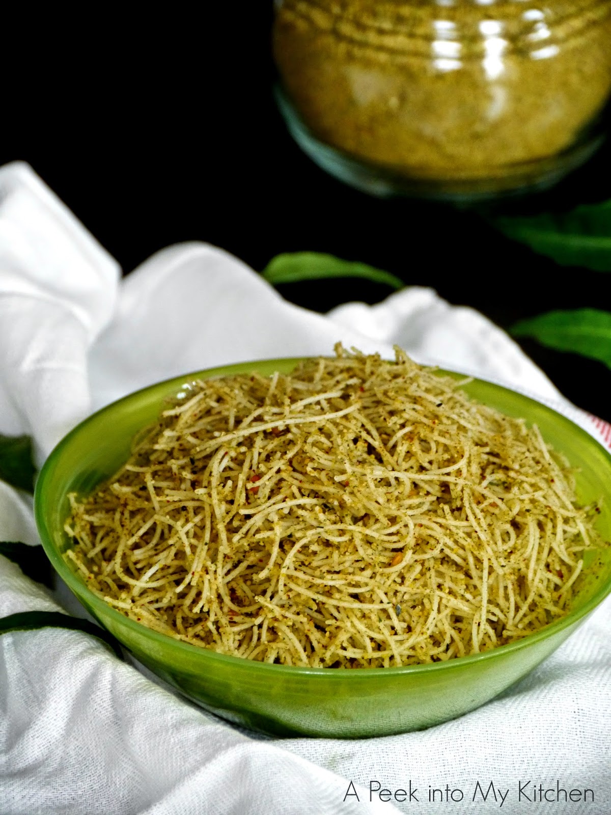 A Peek into My Kitchen: Karuveppilai Sevai / Rice Vermicelli Spiced ...