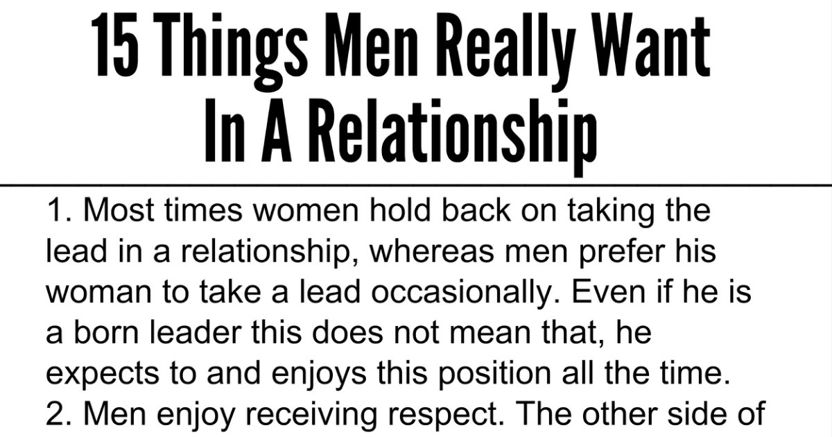 Awesomequotes4u.com: 15 Things Men Really Want In A Relationship
