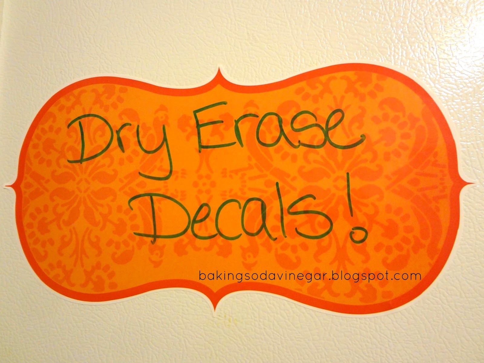 Baking Soda And Vinegar: frugal find :: dry erase decals