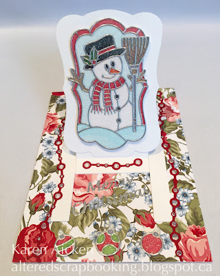 Altered Scrapbooking: Glittery Snowman Pull Tab Card