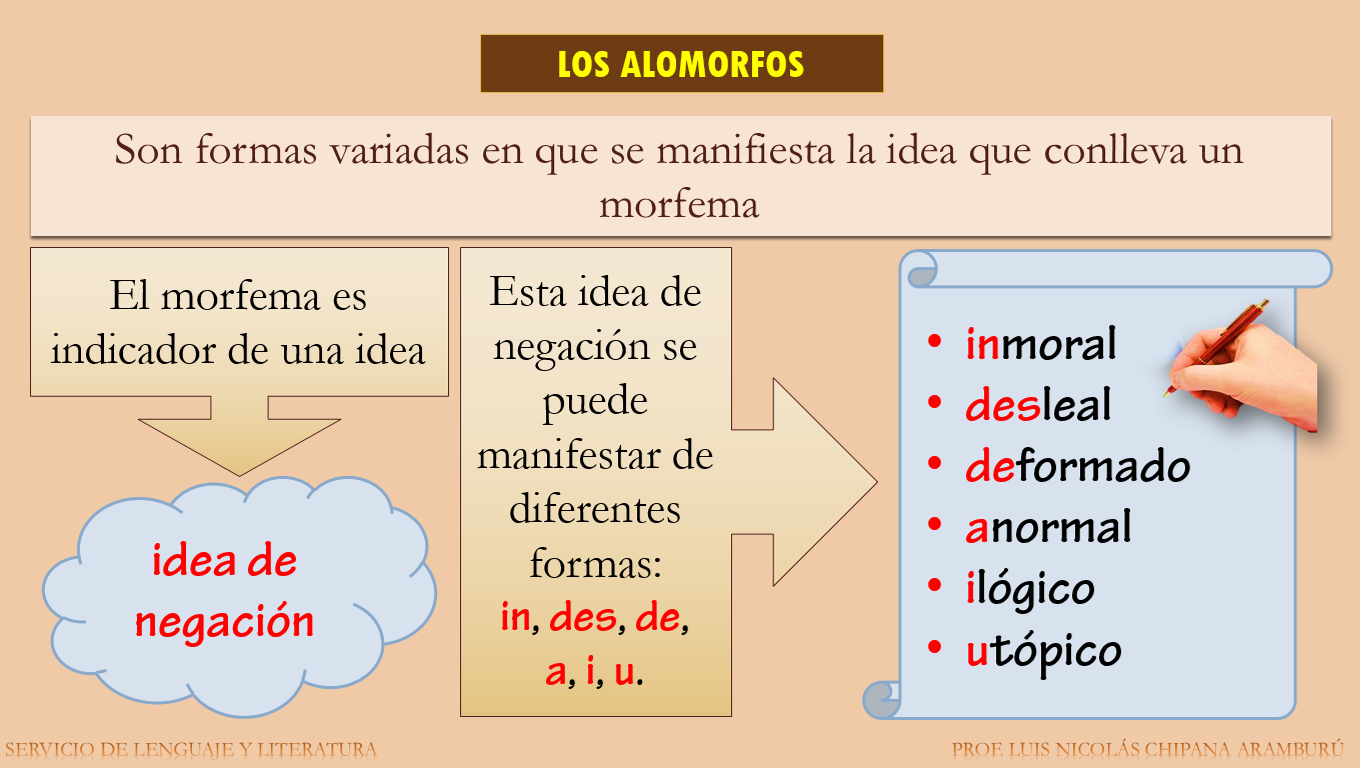SERVICIO EDUCATIVO EN LENGUAJE Y LITERATURA: MORFOLOGÍA, LA ESTRUCTURA ...