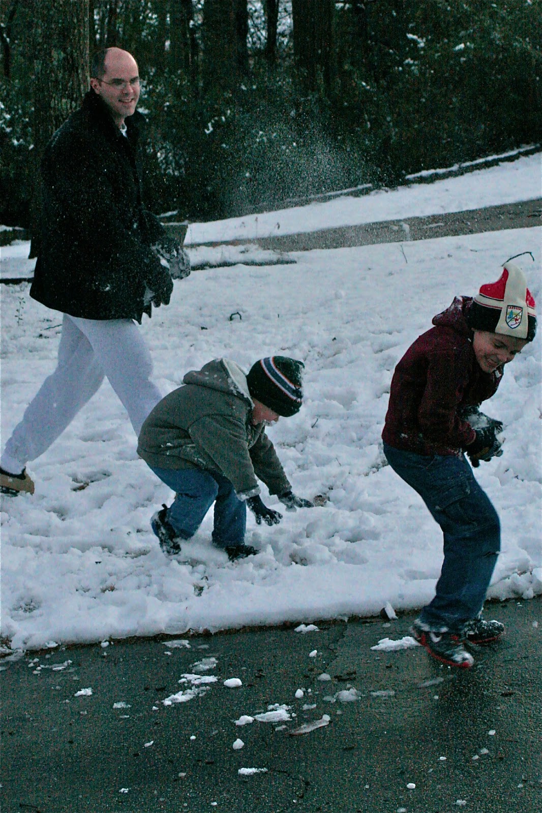 grass stains: Snow day! Well, snow half-hour, after which everyone got ...