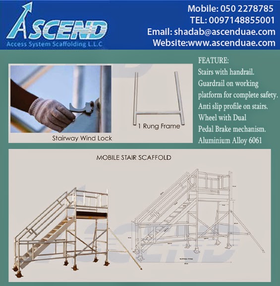Welcome to Ascend Access System Scaffolding L.L.C: Mobile Stair Scaffold