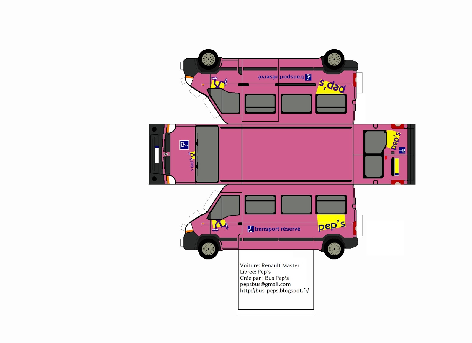 Maquette papier 47: Bus PEP'S (Transdev AMV)