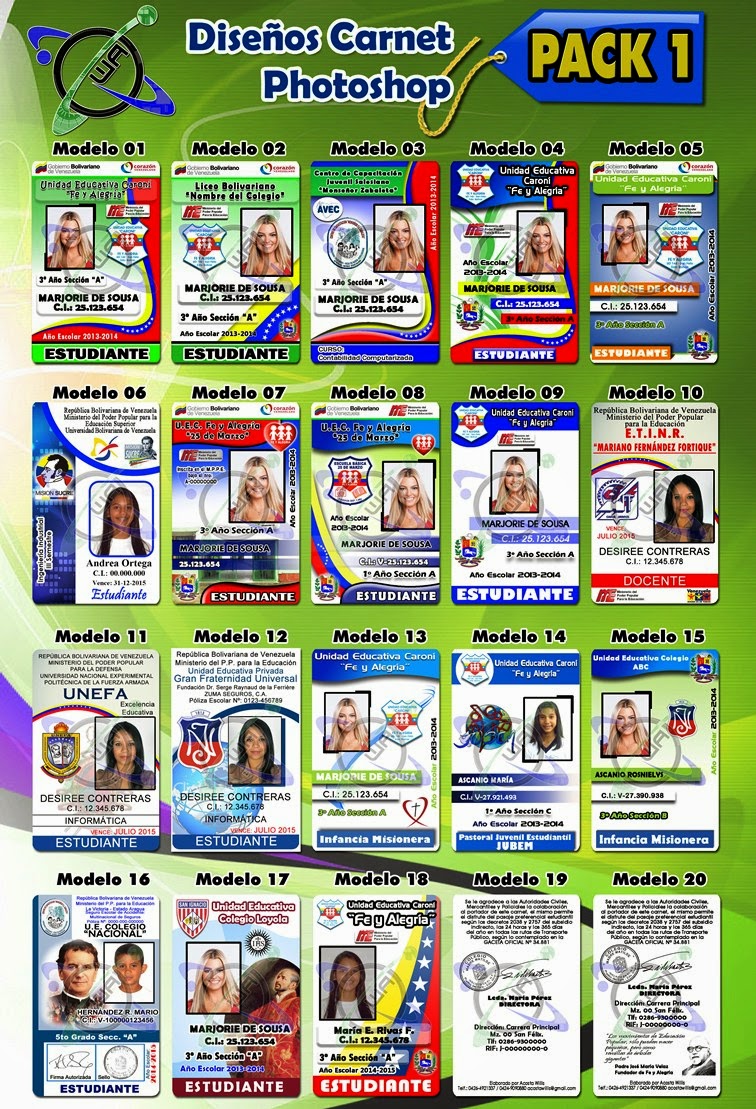WA Design: Descargar Diseños de Carnet PVC - Plantillas en Photoshop ...