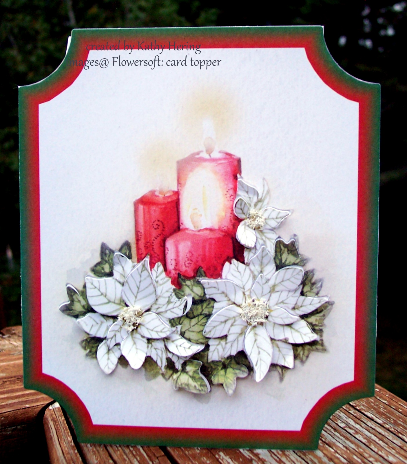 JELLYCHICK'S ADVENTURES: Poinsettia card topper