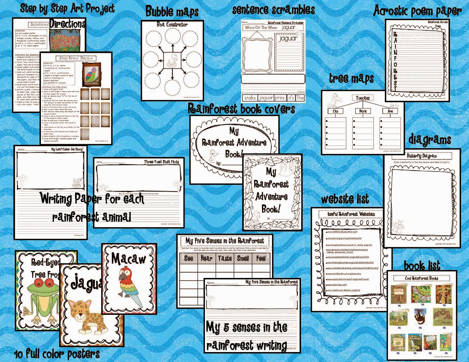 Blog Hoppin': Rainforest Fun for Open House!