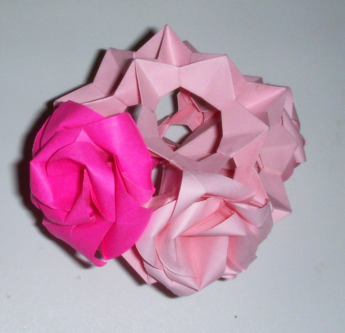 Flat Origami Rose