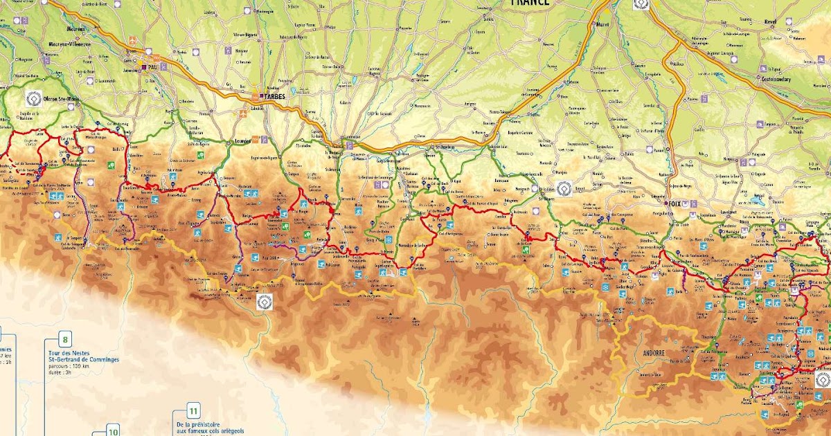 Les pyrénées en moto par La route des cols: ITINERAIRE