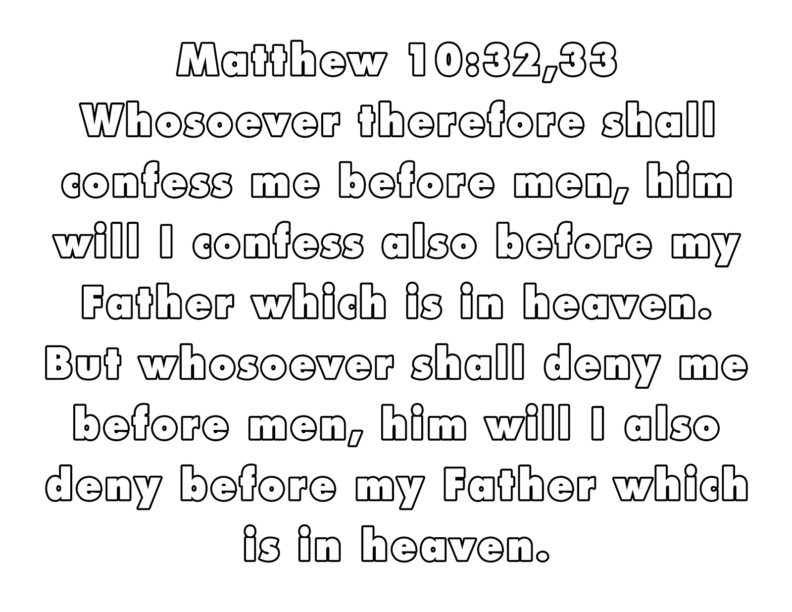 Bible Verses Out Of Matthew - Bubble Letters