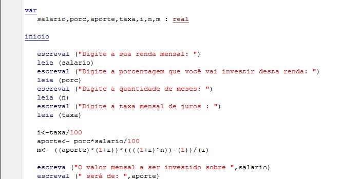Algoritmos para Visualg