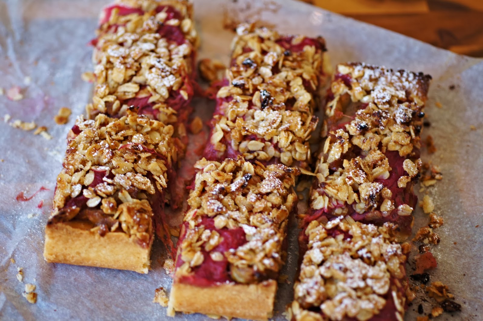 The Other Crumb: Apple and Rhubarb Crumble Slab