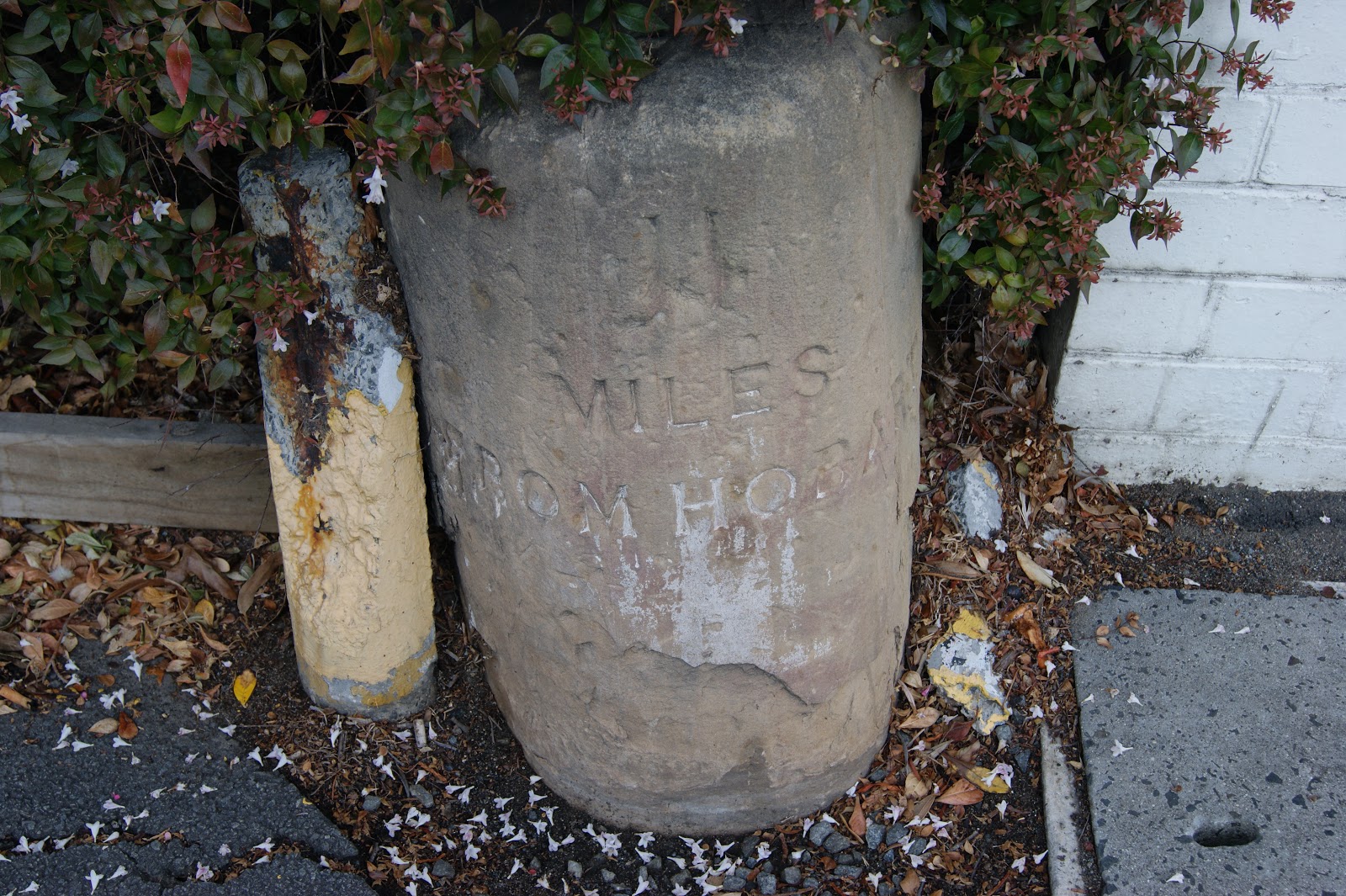 On The Convict Trail: Sandy Bay Road Mile Marker