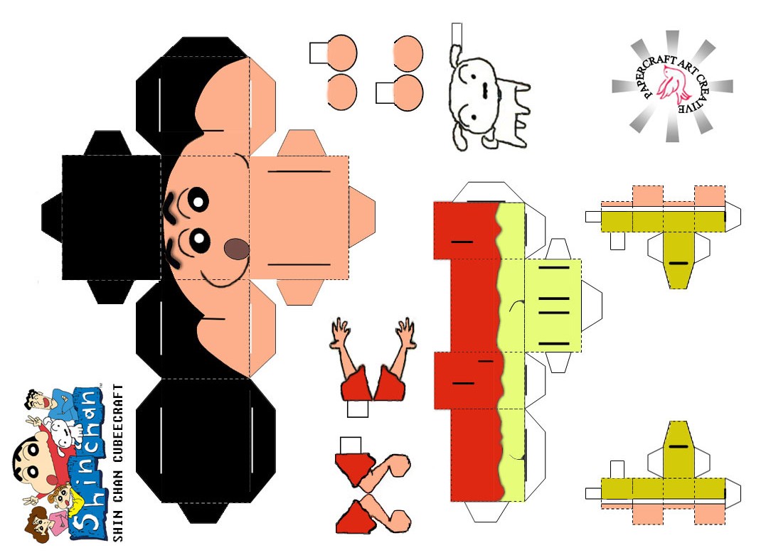 Adel's Book: Cube Paper Craft Some Cute Characters