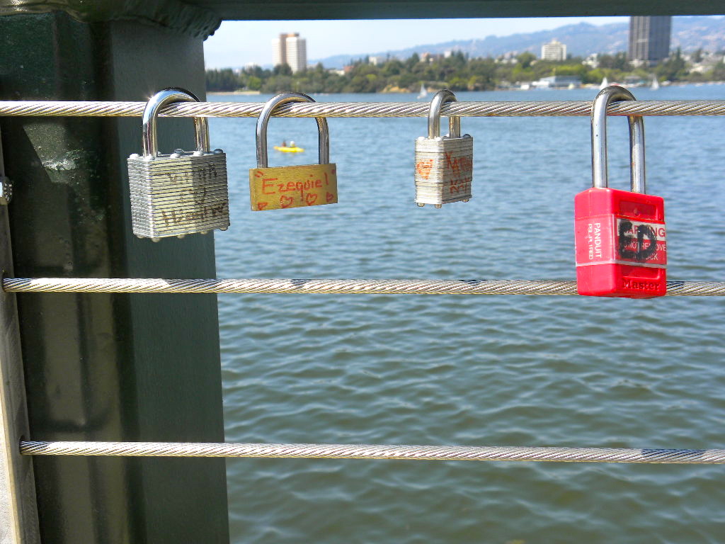 I'd Rather Be in Paris: love locks on the lake