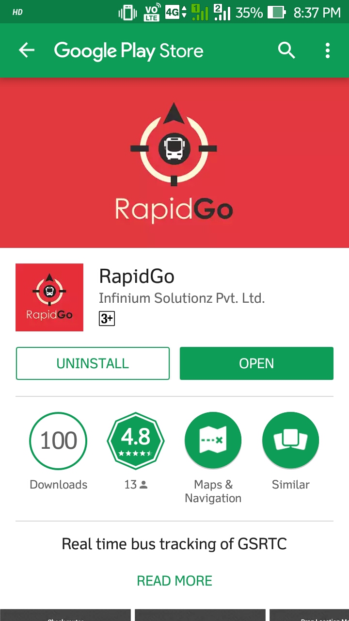 Rapid Go Realtime Bus Tracking Android App.