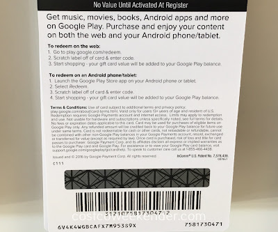 Google Play $50 Gift Card | Costco Weekender